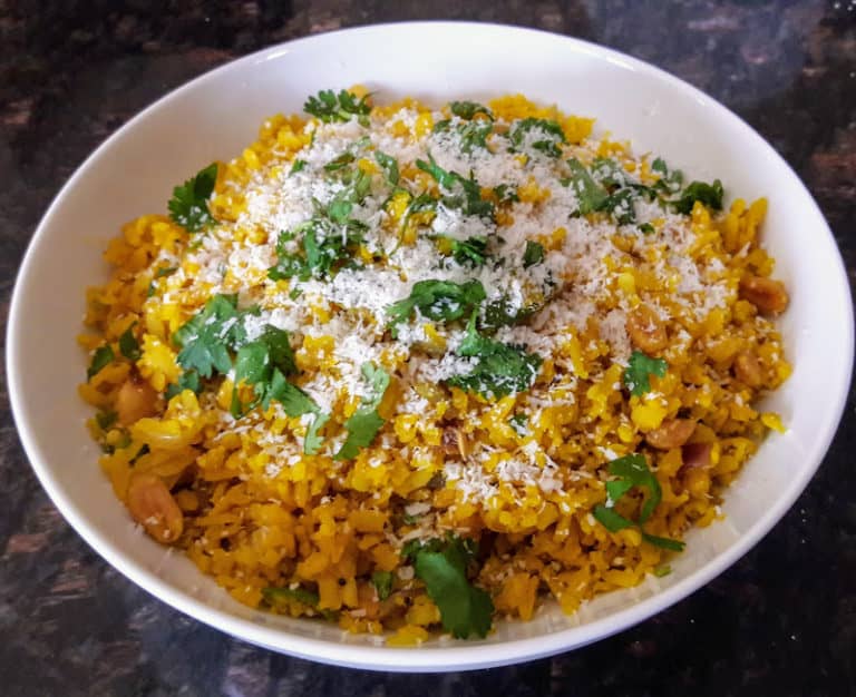 Pohe ( Poha ) Recipe - Indian Savory Vegan Breakfast - Profusion Curry