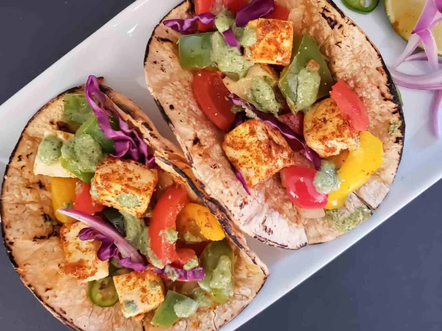 Paneer Tacos - Indian Mexican Fusion Recipe - Profusion Curry