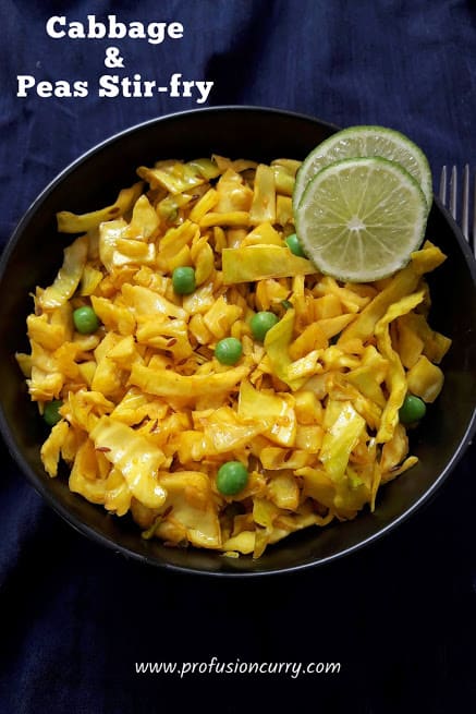 Indian Cabbage Stir Fry | Patta Gobhi - Profusion Curry