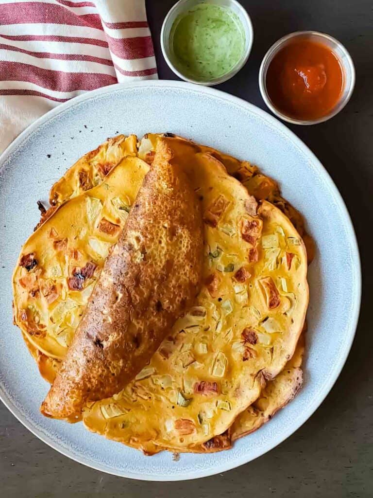 Besan Chilla - Savory Chickpea Pancakes - Profusion Curry