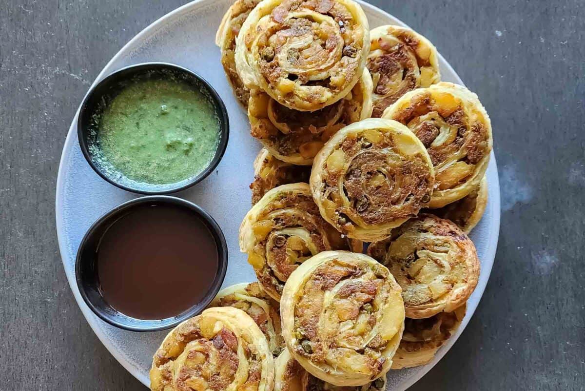 Samosa Puff Pastry Pinwheels - Profusion Curry