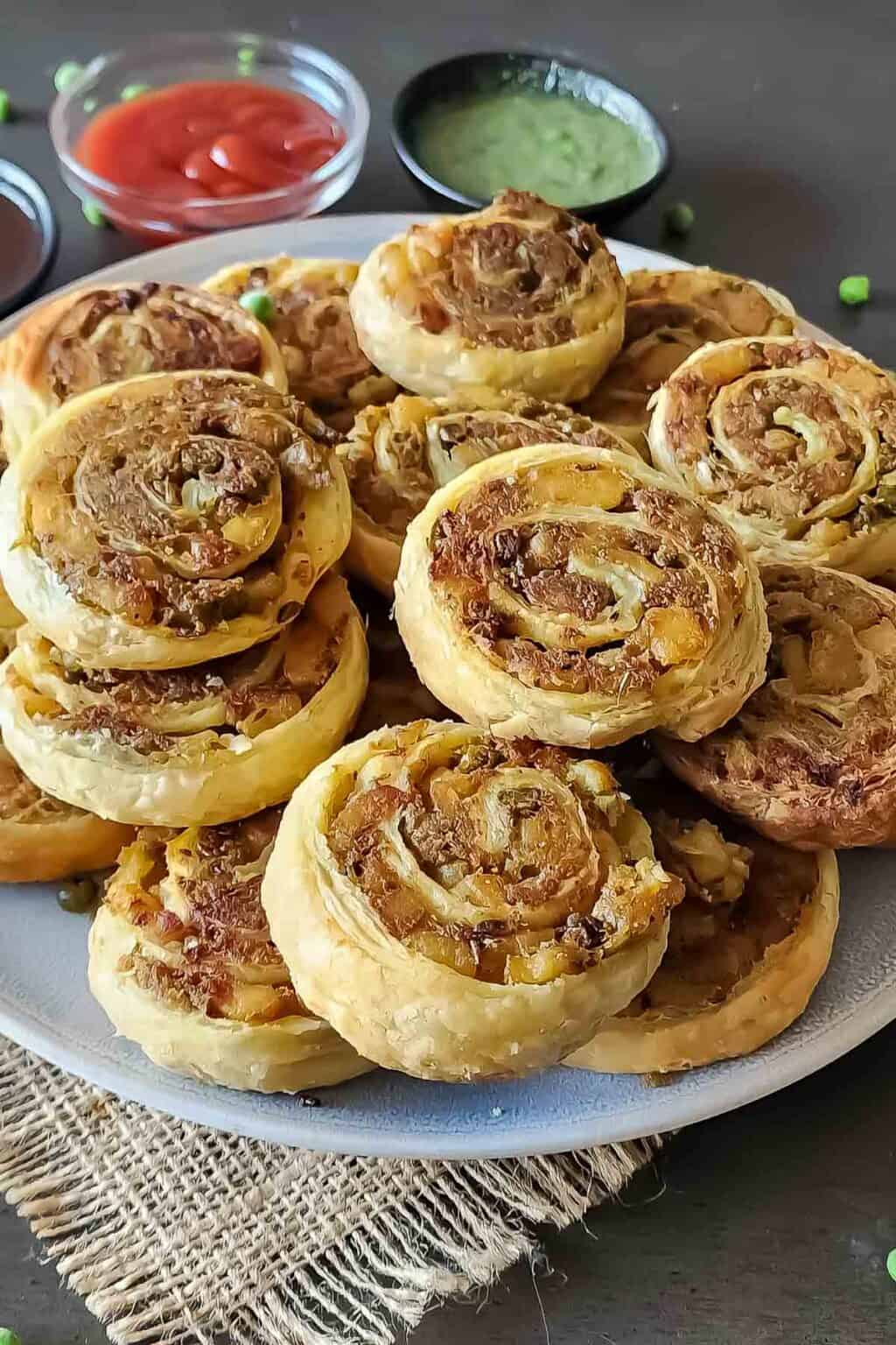 Samosa Puff Pastry Pinwheels - Profusion Curry