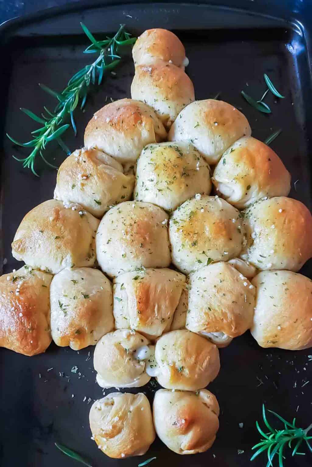 Christmas Tree Pull-Apart Bread - Profusion Curry