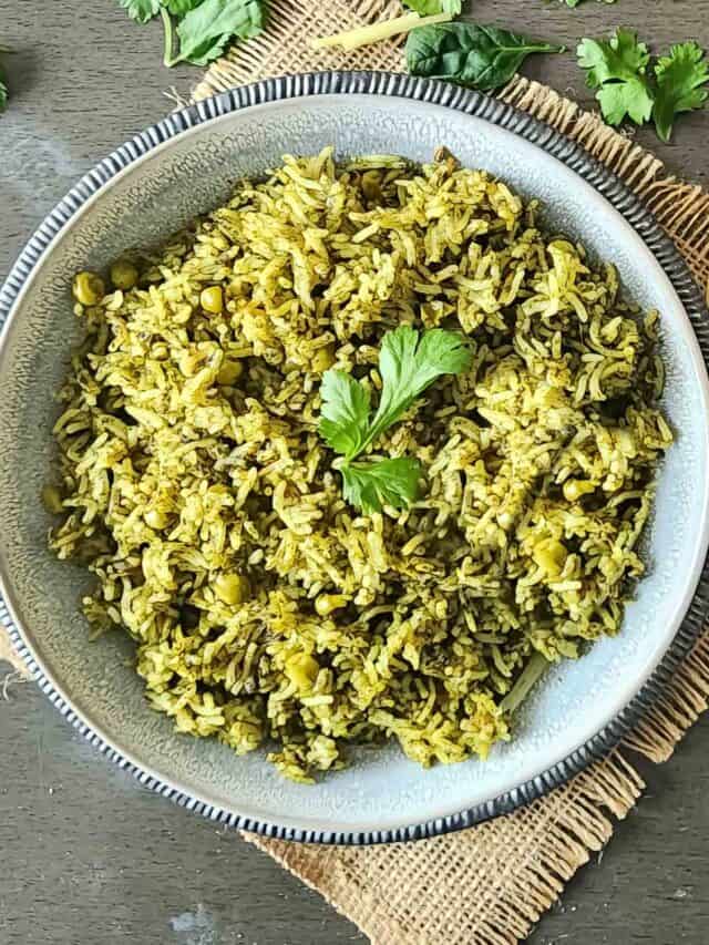 Spinach Rice Recipe - Profusion Curry