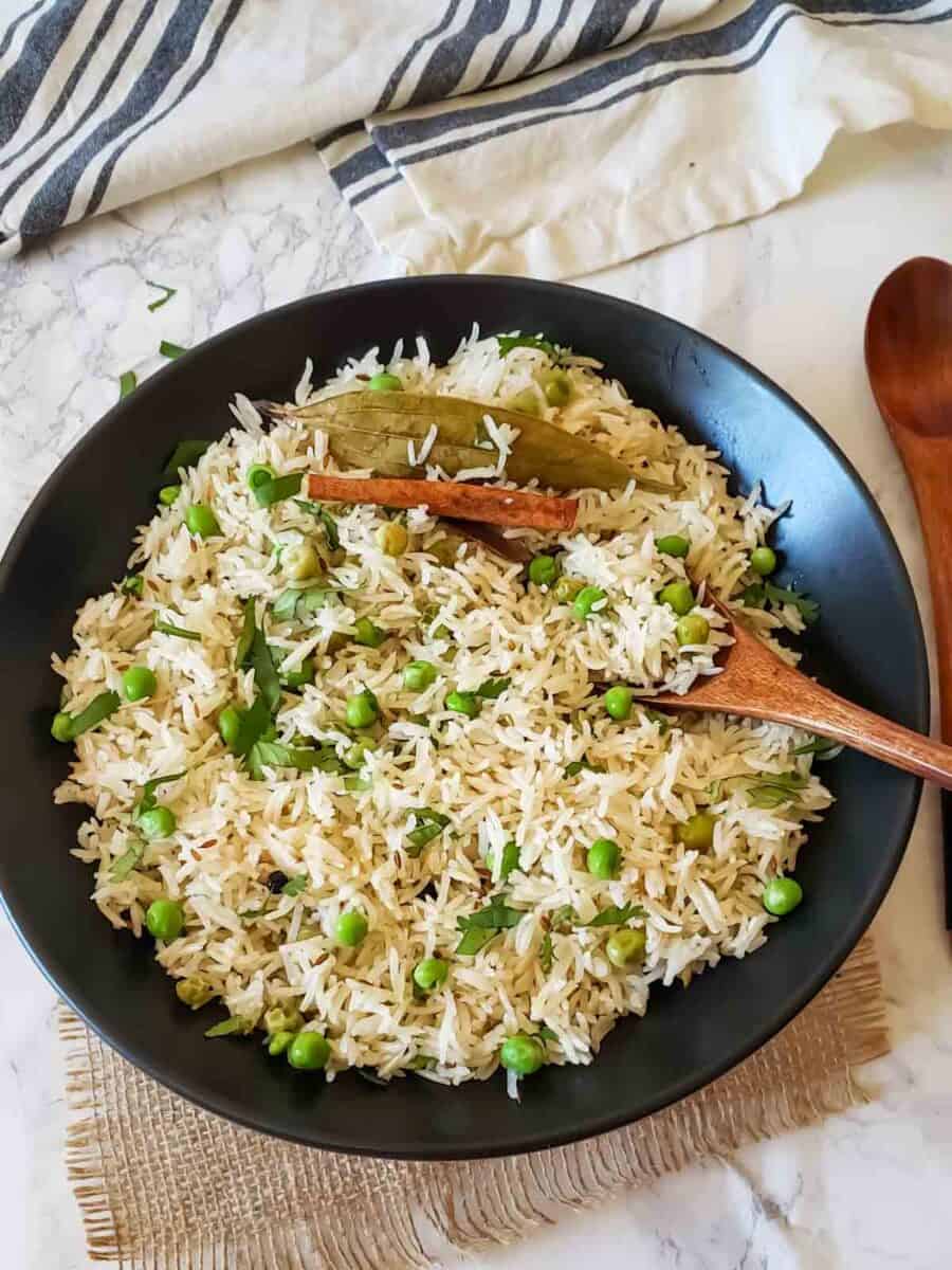 Peas Pulao (Matar Pulao) - Profusion Curry